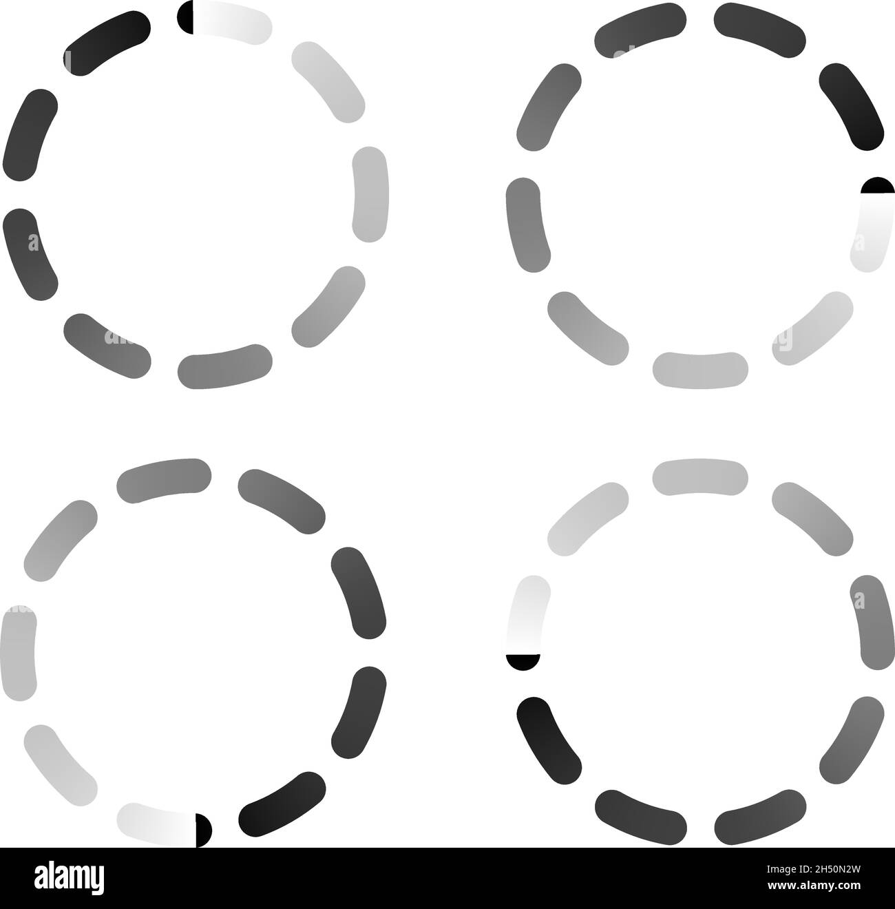 Progress, steps, phases indicator. Preloader, buffer shape. Circle ...