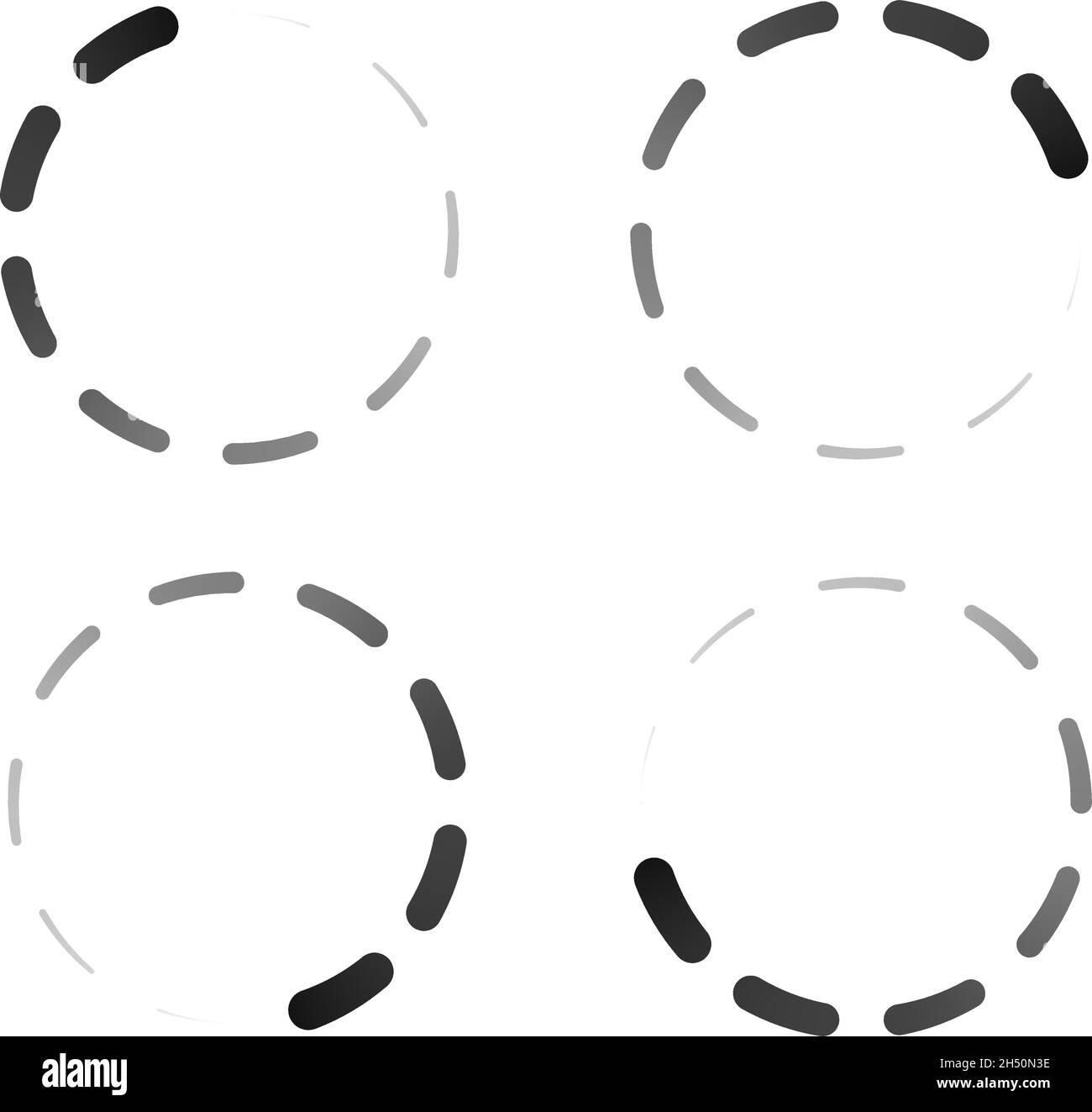 Progress, steps, phases indicator. Preloader, buffer shape. Circle ...