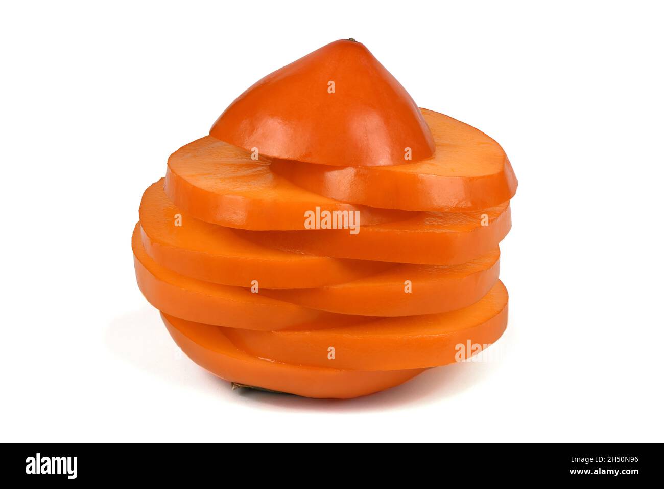 Orange ripe persimmon. Persimmon fruit. Orang fruits slice cut out. High resolution photo. Full ...