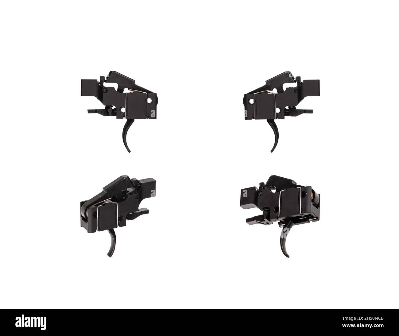 Shock trigger for gun isolate on white background. Gun trigger. Repair ...