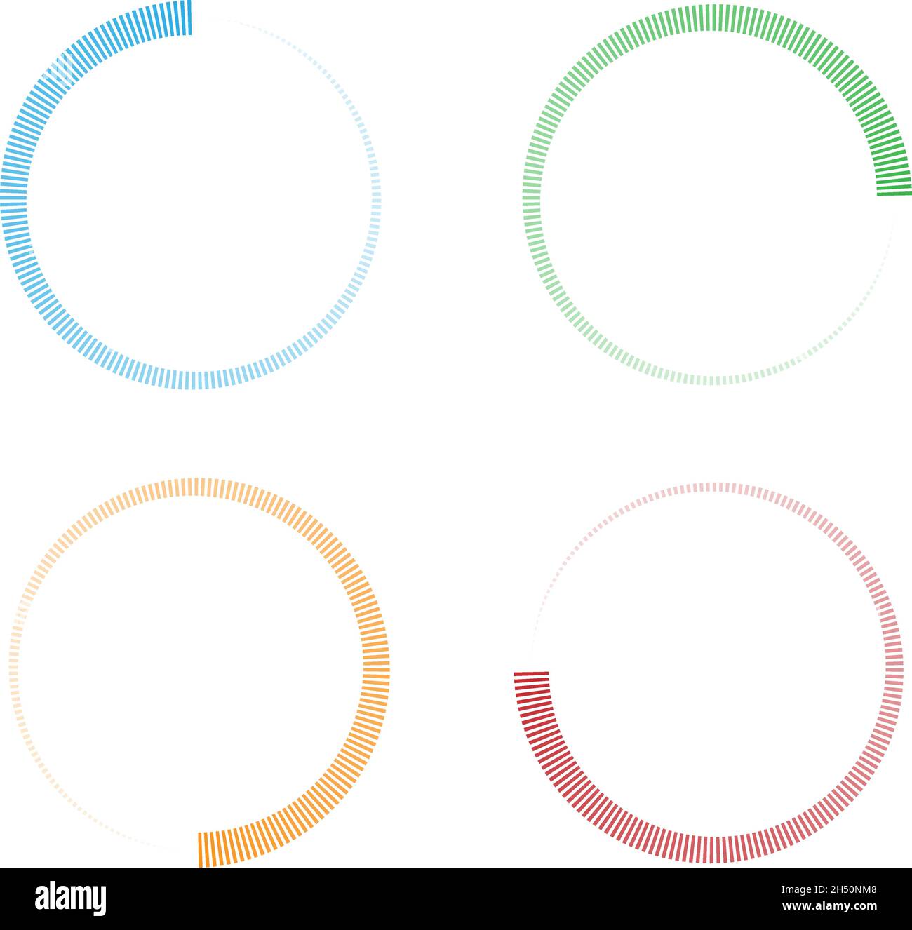 Progress, steps, phases indicator. Preloader, buffer shape. Circle, circular loading icon ...