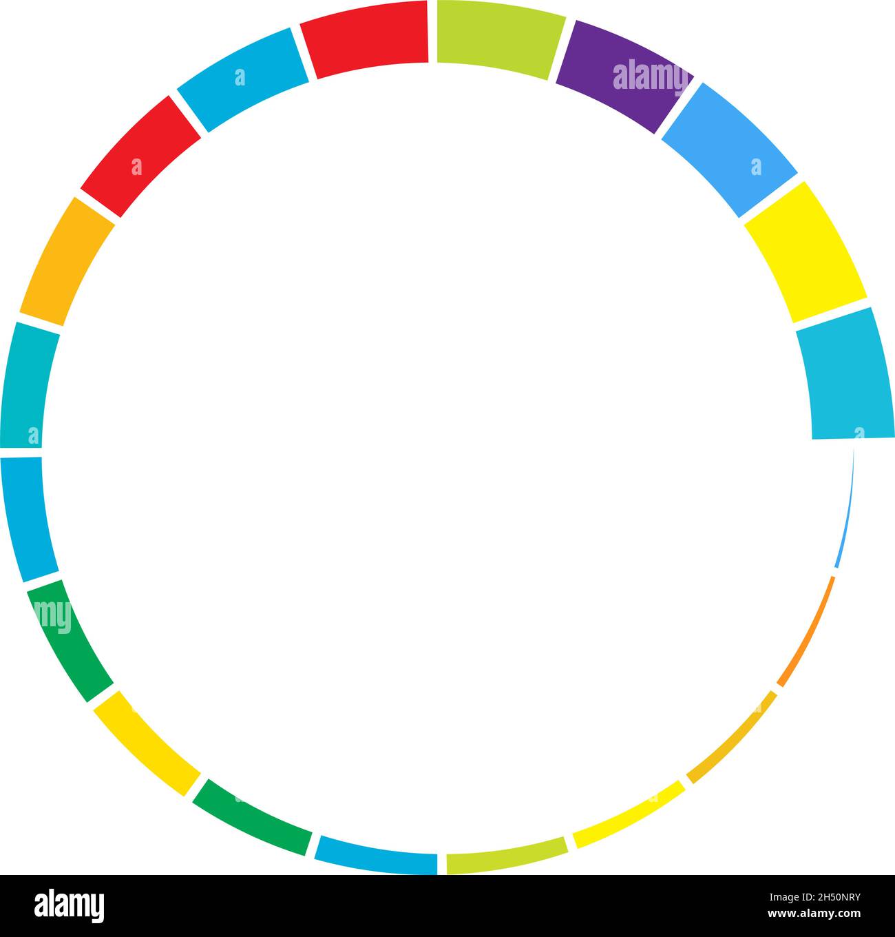 20 part, section segmented circle. Abstract dashed lines circular geometric element - stock ...