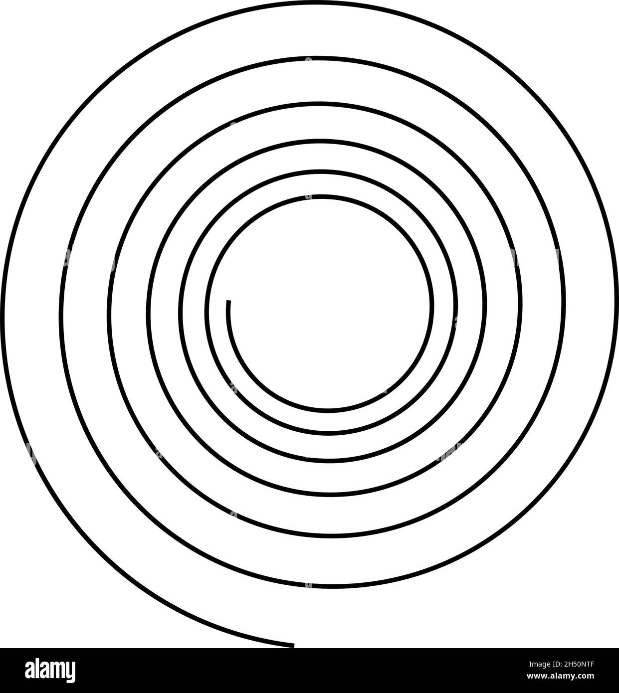 Spiral, swirl, twirl element. Bine, tendril shapes. Curly, curvy and ...