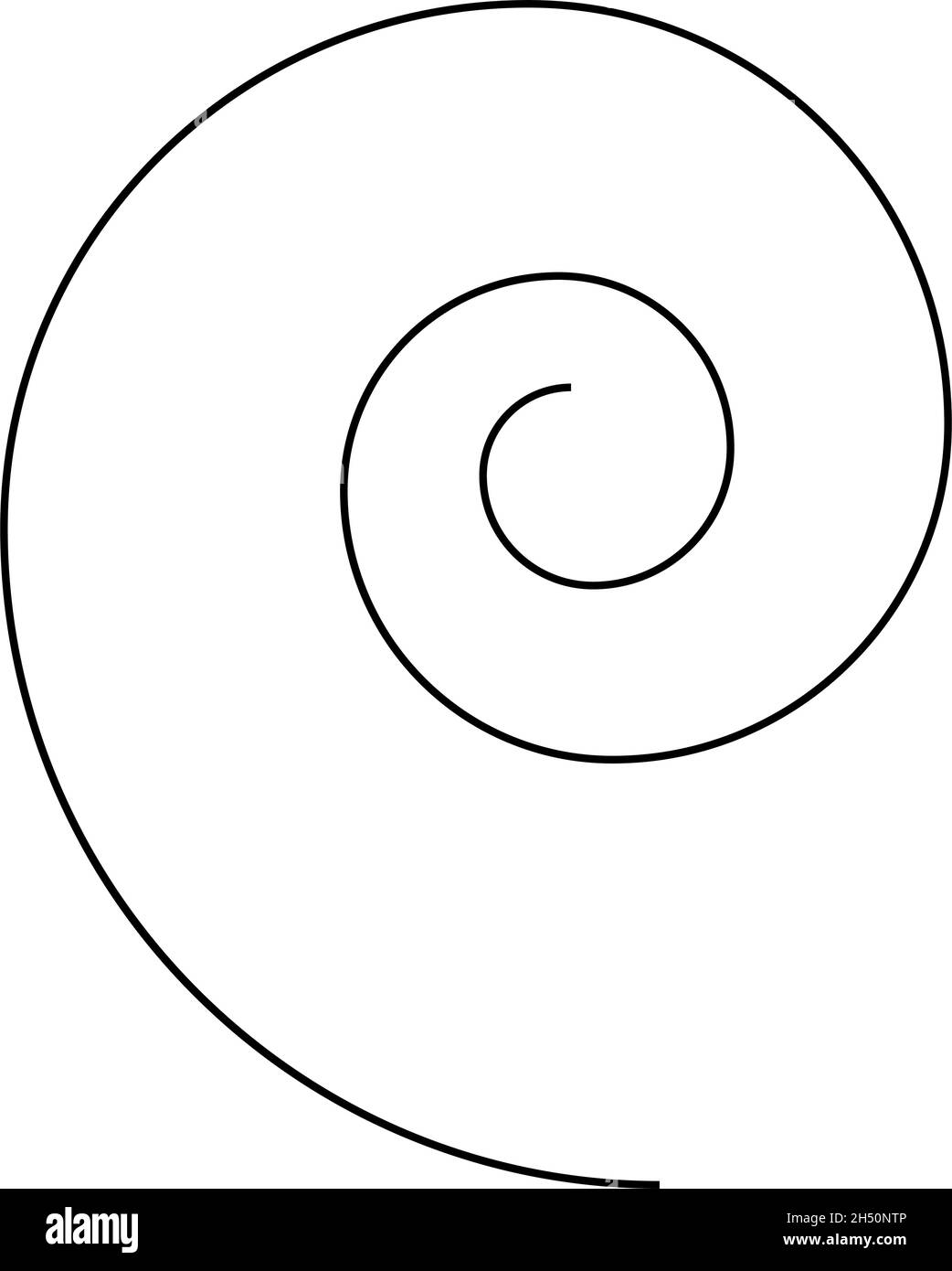 Spiral, swirl, twirl element. Bine, tendril shapes. Curly, curvy and ...