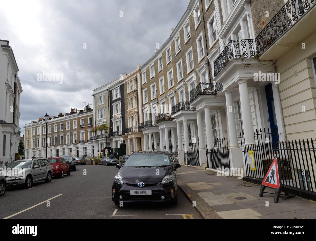 The street view of London in the morning Stock Photo - Alamy