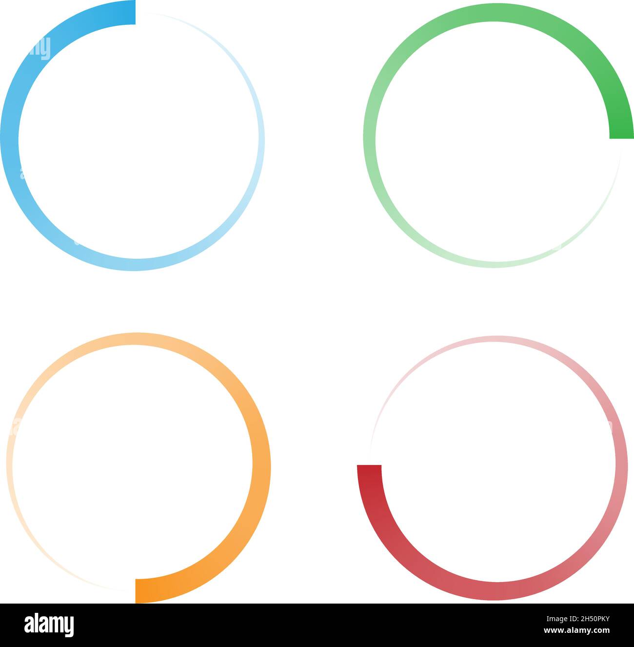 Progress, steps, phases indicator. Preloader, buffer shape. Circle, circular loading icon ...