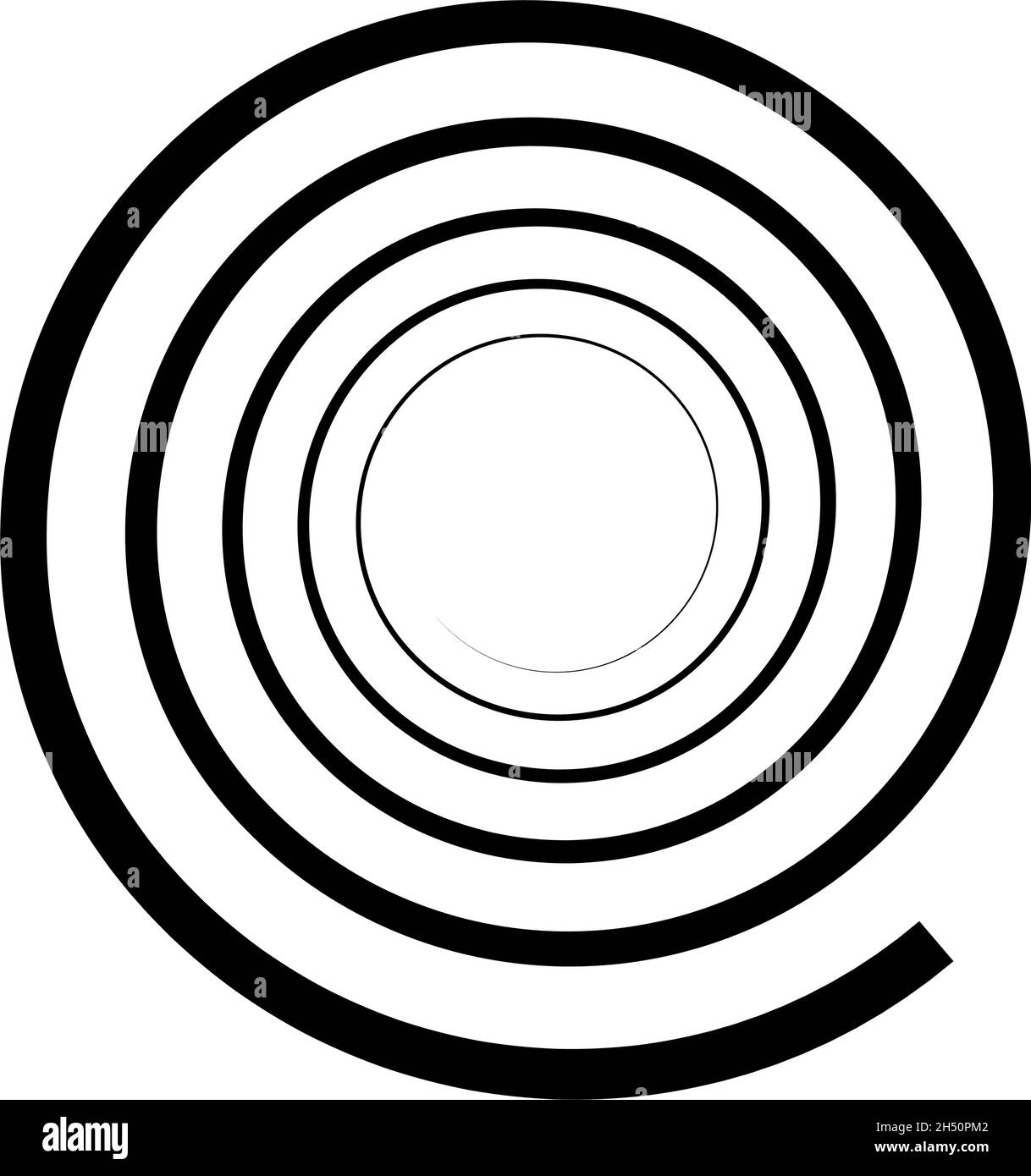 Spiral, swirl, twirl element. Bine, tendril shapes. Curly, curvy and ...