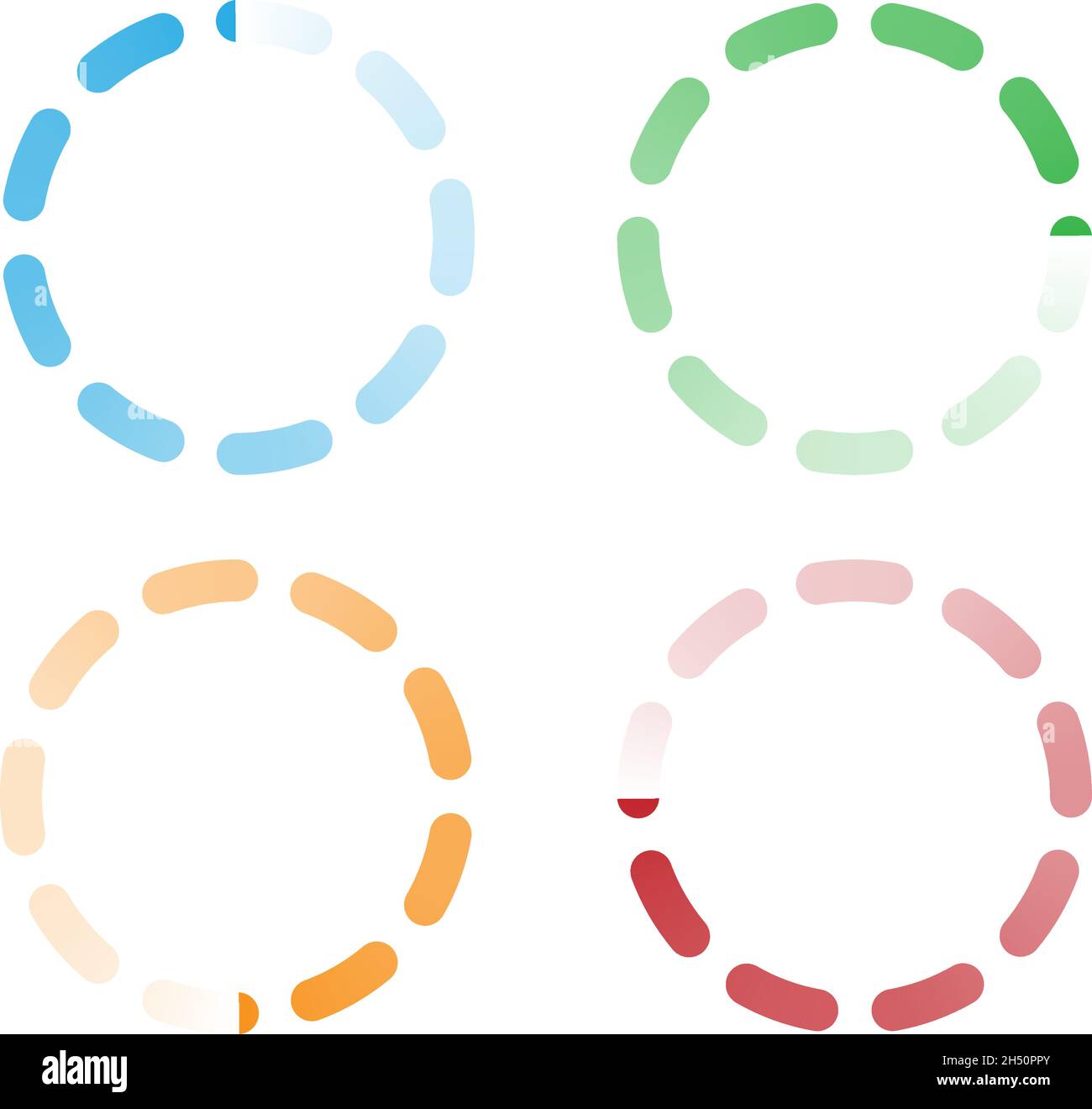 Progress, steps, phases indicator. Preloader, buffer shape. Circle ... Progress, steps, phases indicator. Preloader, buffer shape. Circle ...