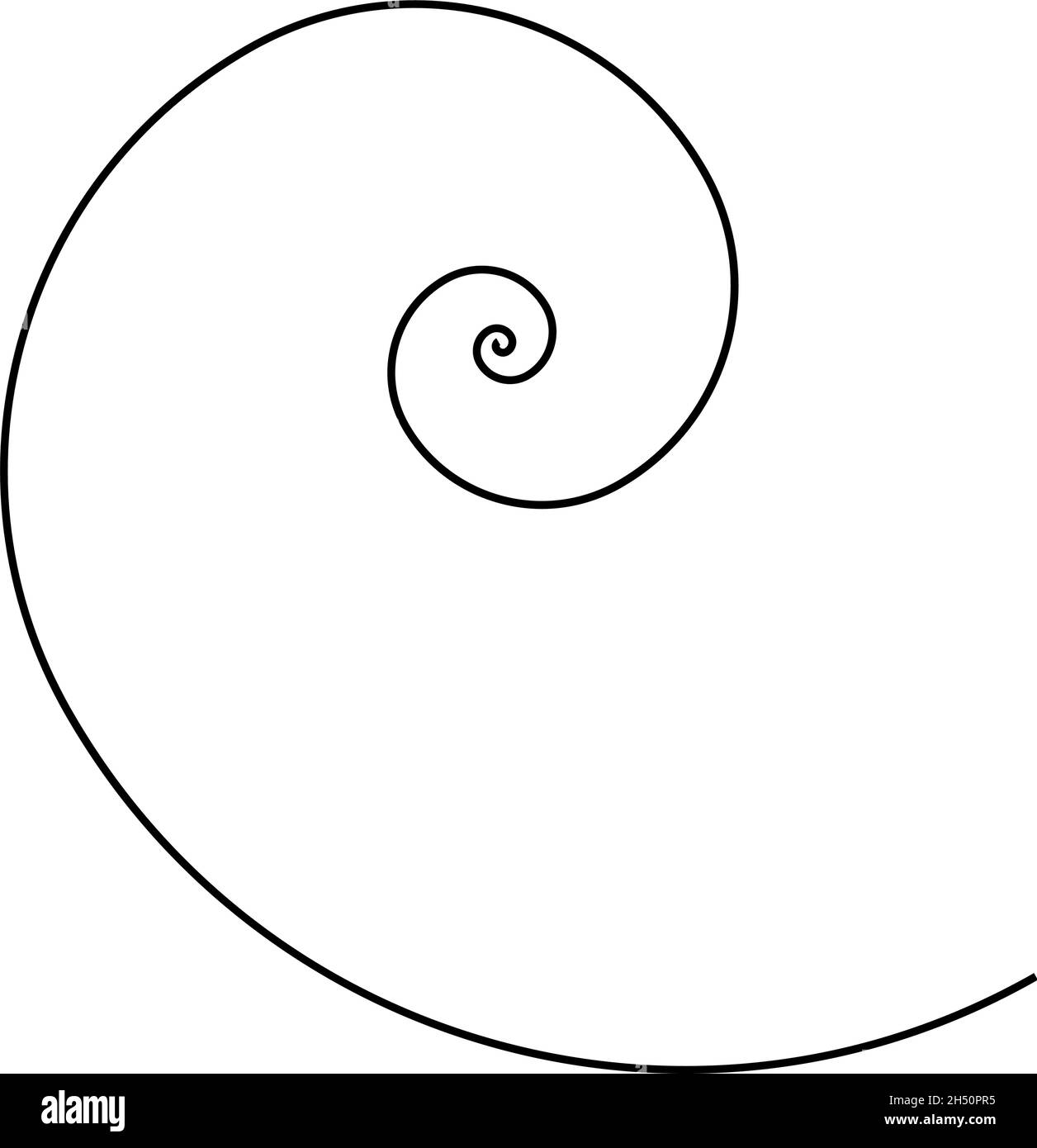 Spiral, swirl, twirl element. Bine, tendril shapes. Curly, curvy and ...