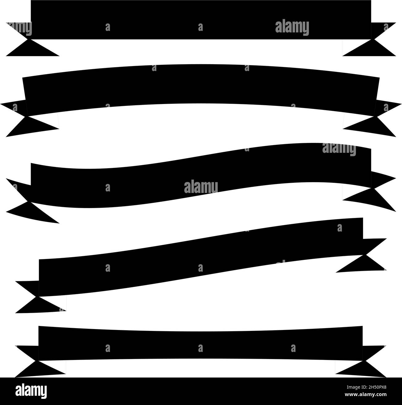 Banner, ribbon horizontal shape, design element - stock vector ...