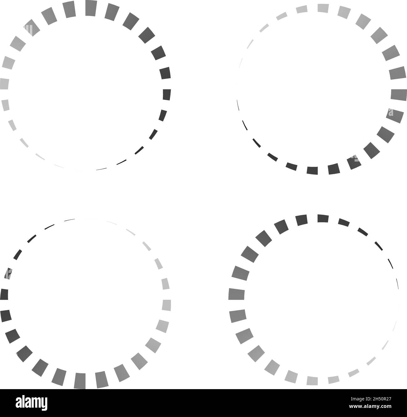 Progress, steps, phases indicator. Preloader, buffer shape. Circle, circular loading icon ...