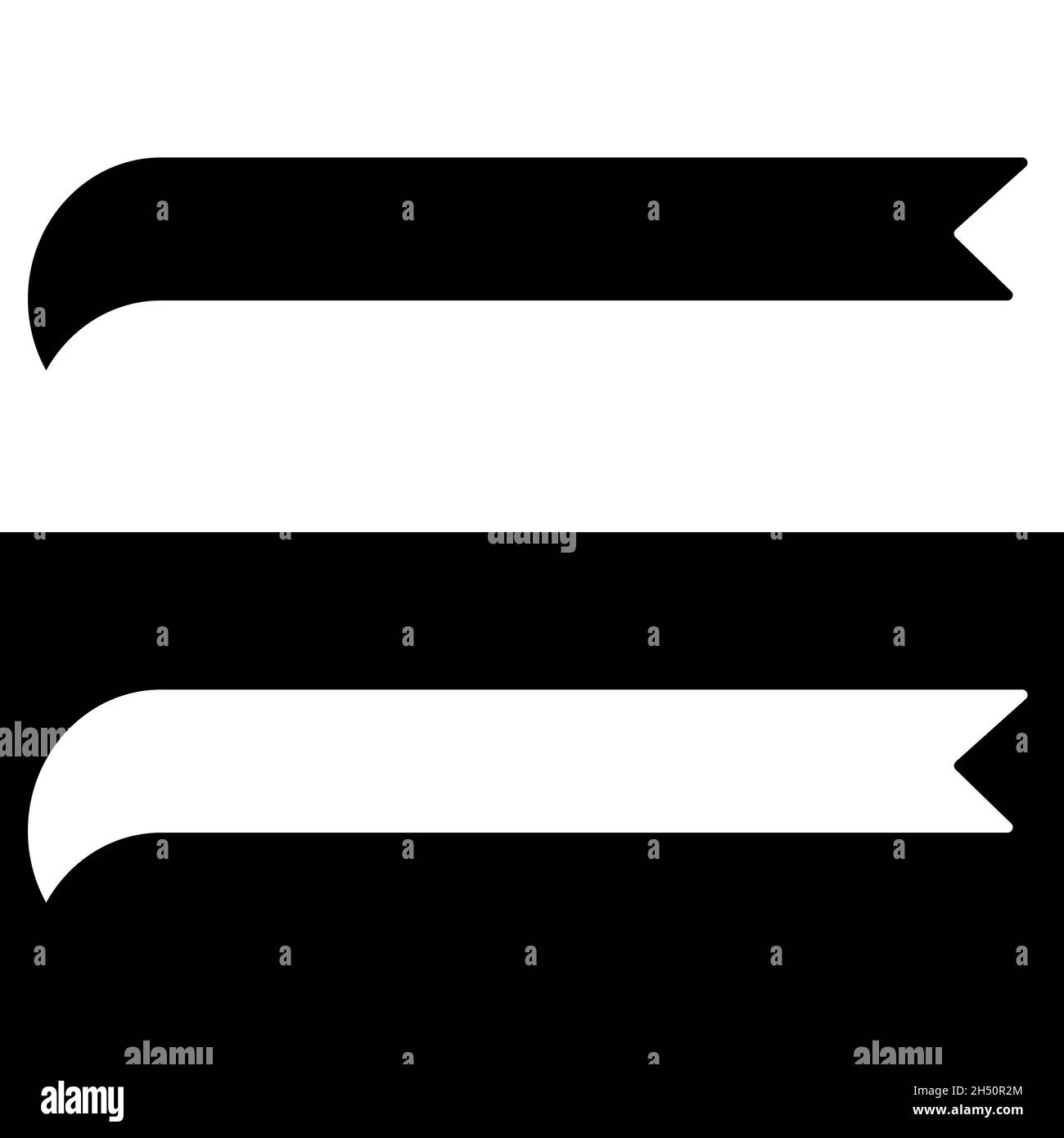 Banner, ribbon horizontal shape, design element - stock vector ...