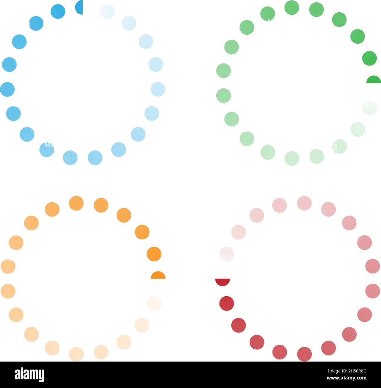 Progress, steps, phases indicator. Preloader, buffer shape. Circle ...