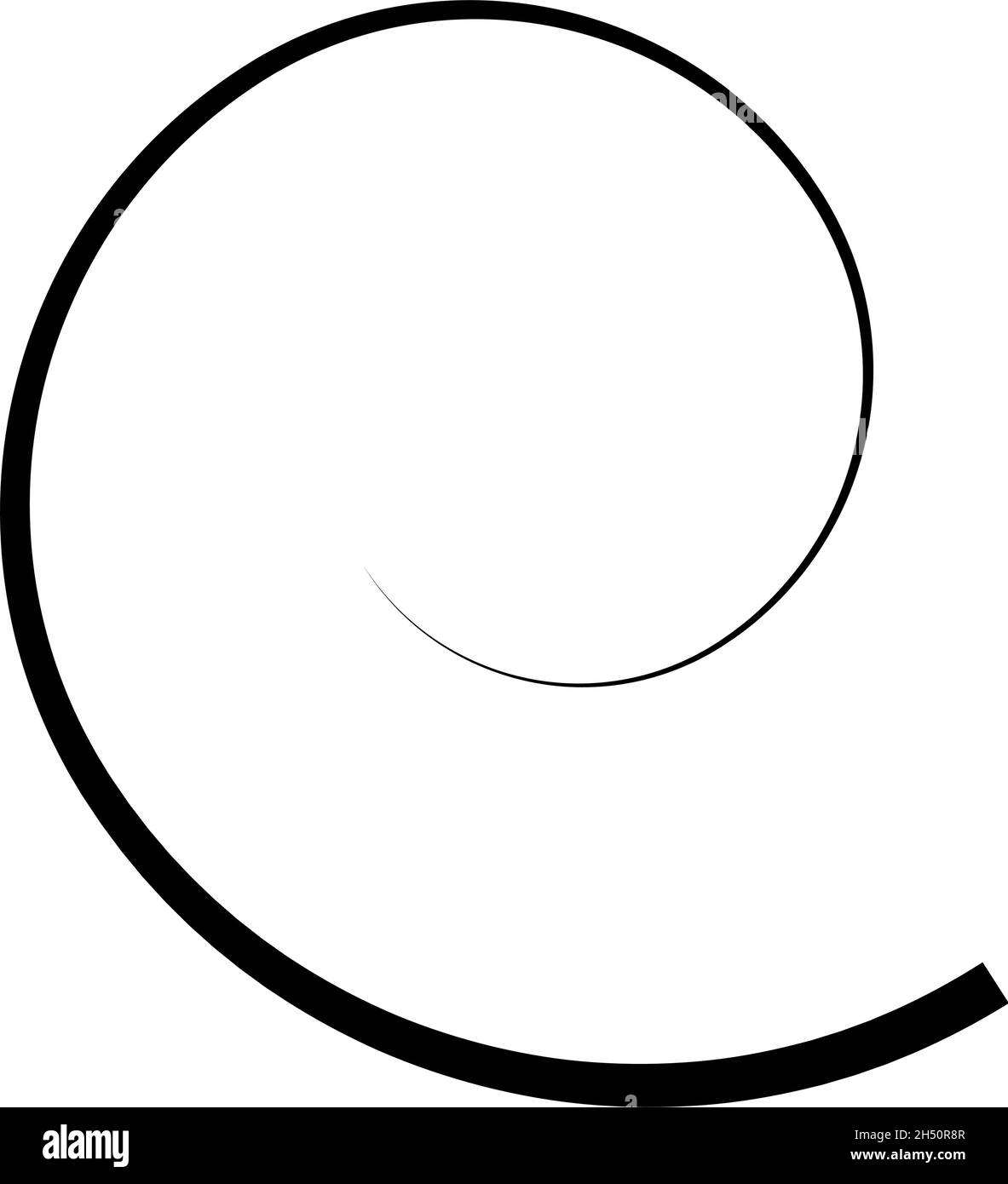 Spiral, swirl, twirl element. Bine, tendril shapes. Curly, curvy and ...