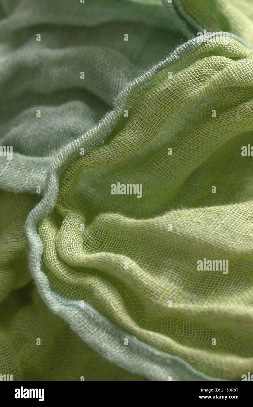 Linen fabric texture macro close up in blue shades Stock Photo - Alamy