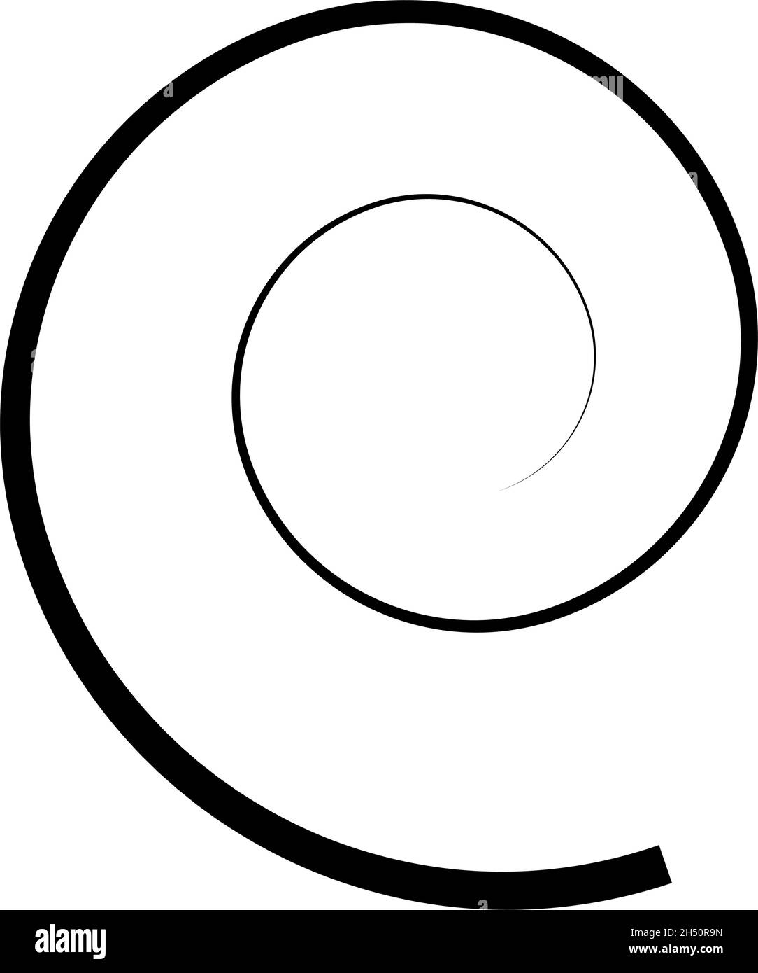 Spiral, swirl, twirl element. Bine, tendril shapes. Curly, curvy and ...