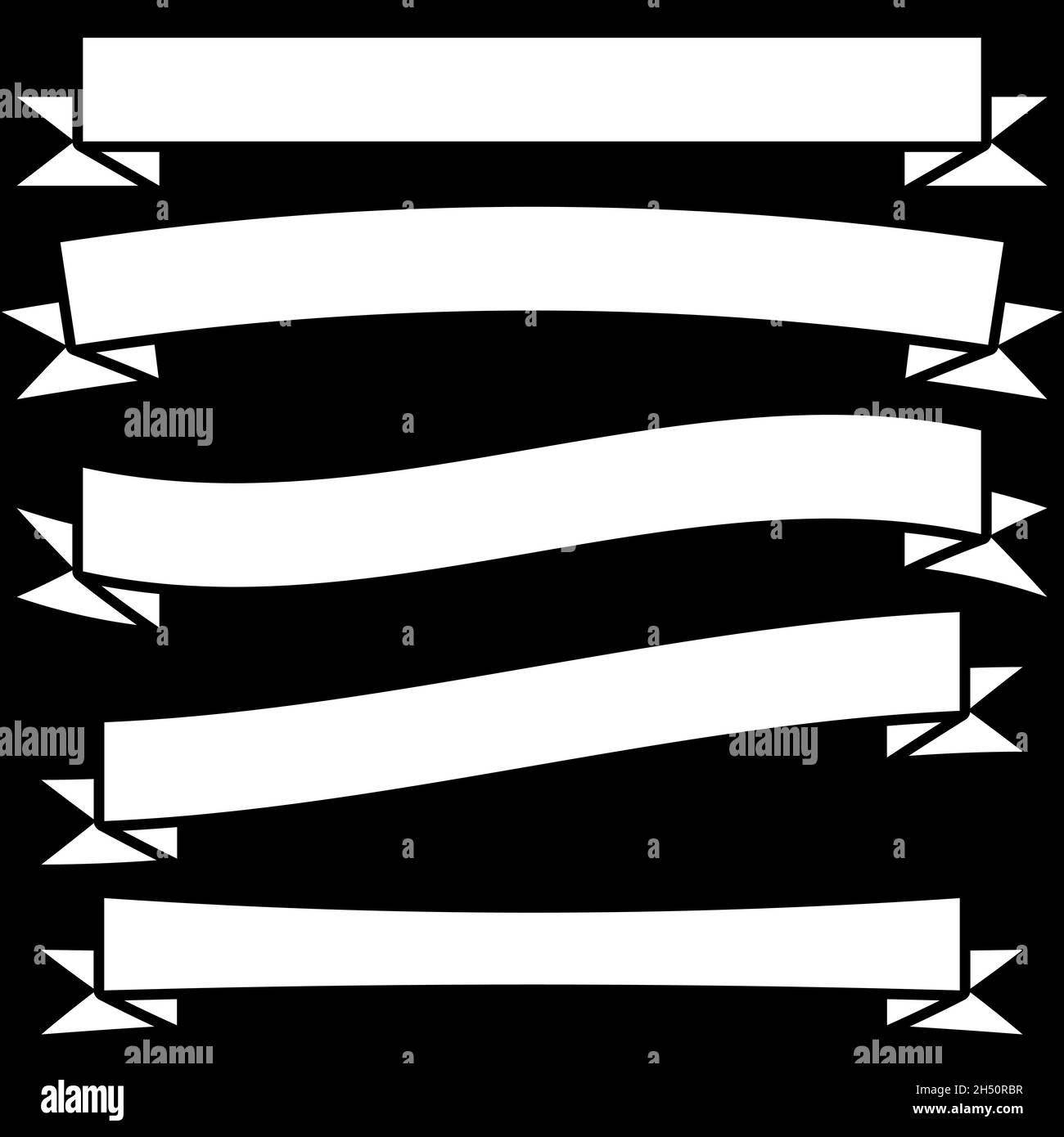 Banner, ribbon horizontal shape, design element - stock vector ...