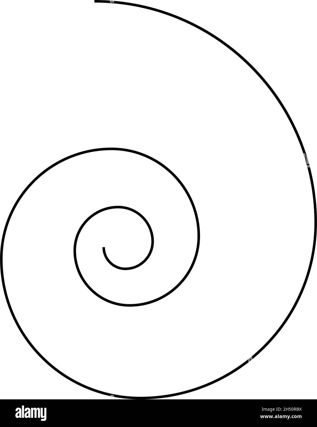 Spiral, swirl, twirl element. Bine, tendril shapes. Curly, curvy and ...