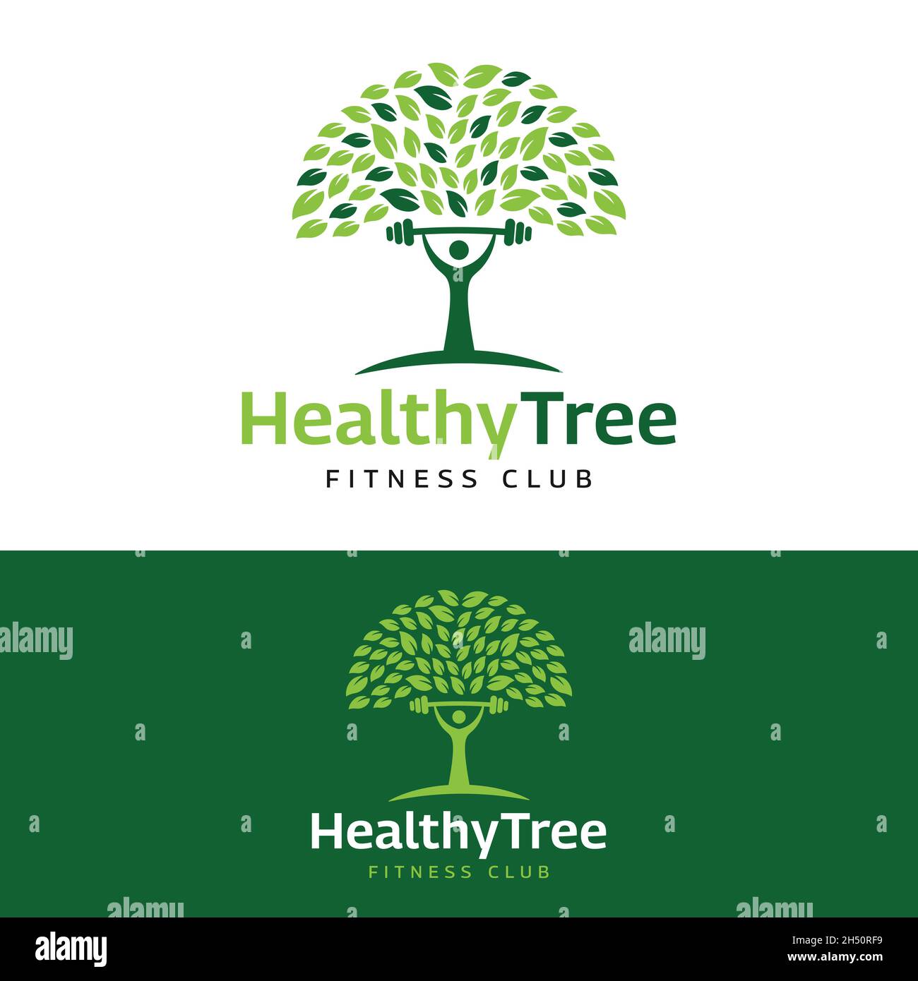 Dumbbell logo hi-res stock photography and images - Alamy