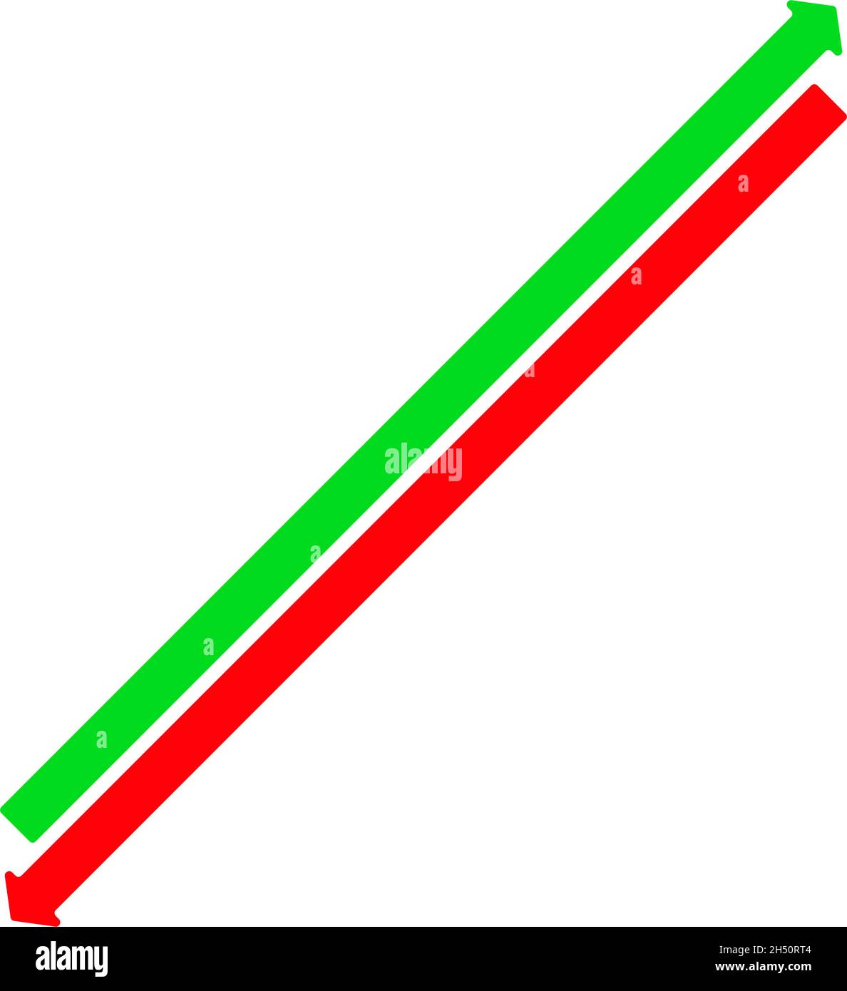 Green and red up and down arrow. Arrow pointing upwards, downwards ...