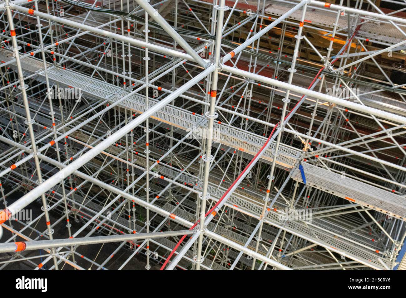 Construction scaffolding on building Stock Photo - Alamy