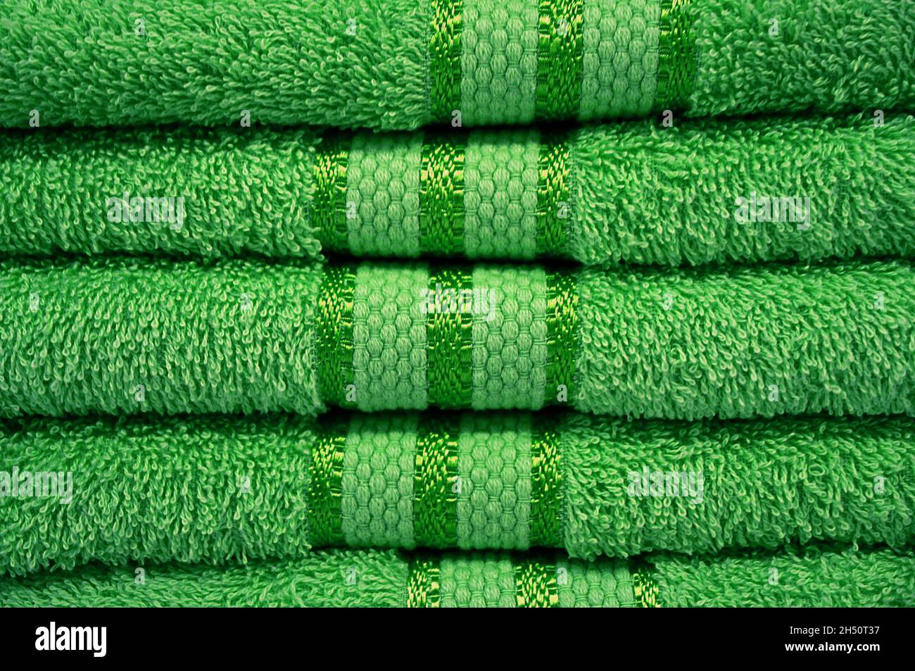 Green texture fluffy towel hi-res stock photography and images - Alamy
