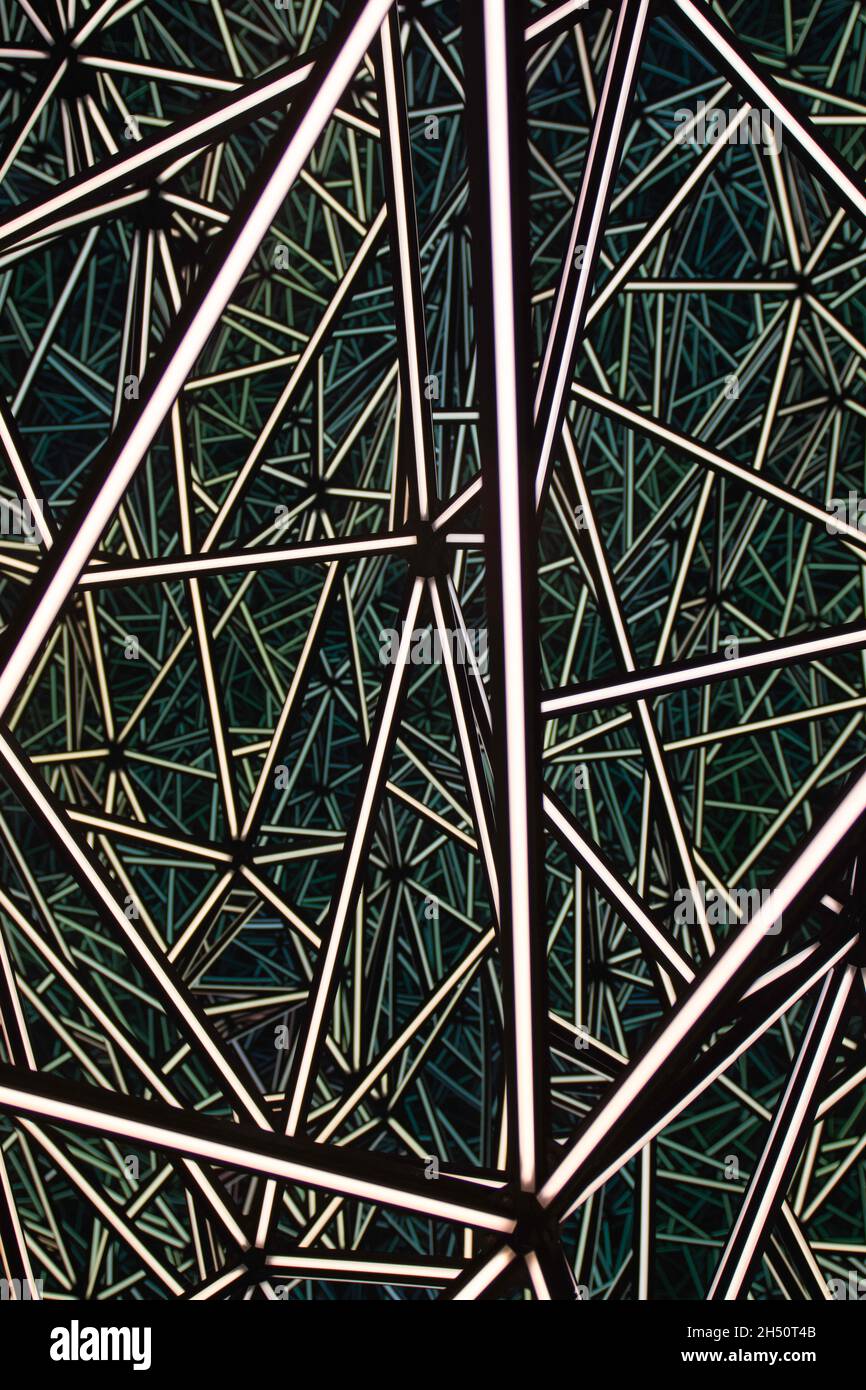 Lines reflected in mirrors Stock Photo - Alamy