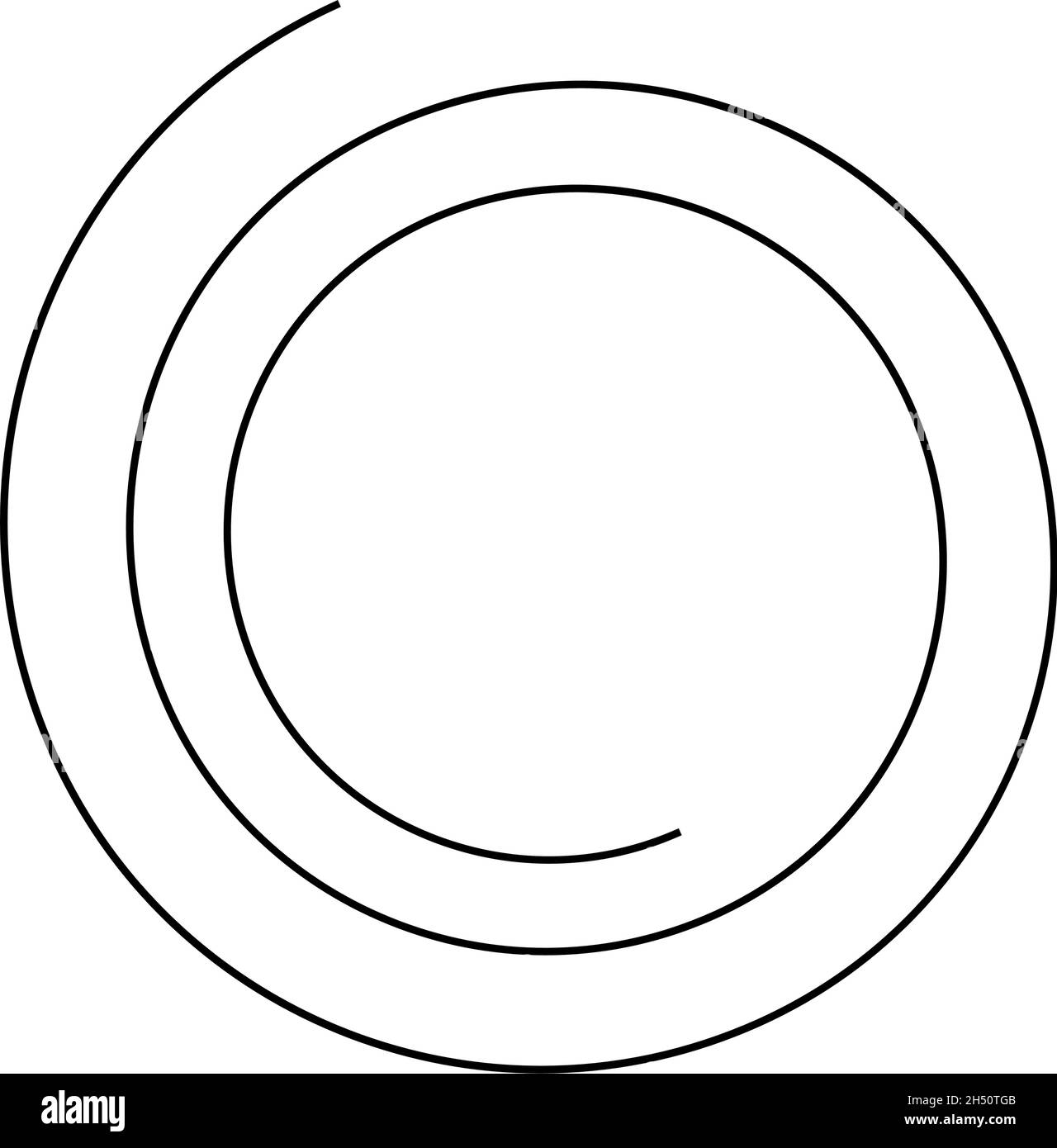 Spiral, swirl, twirl element. Bine, tendril shapes. Curly, curvy and ...