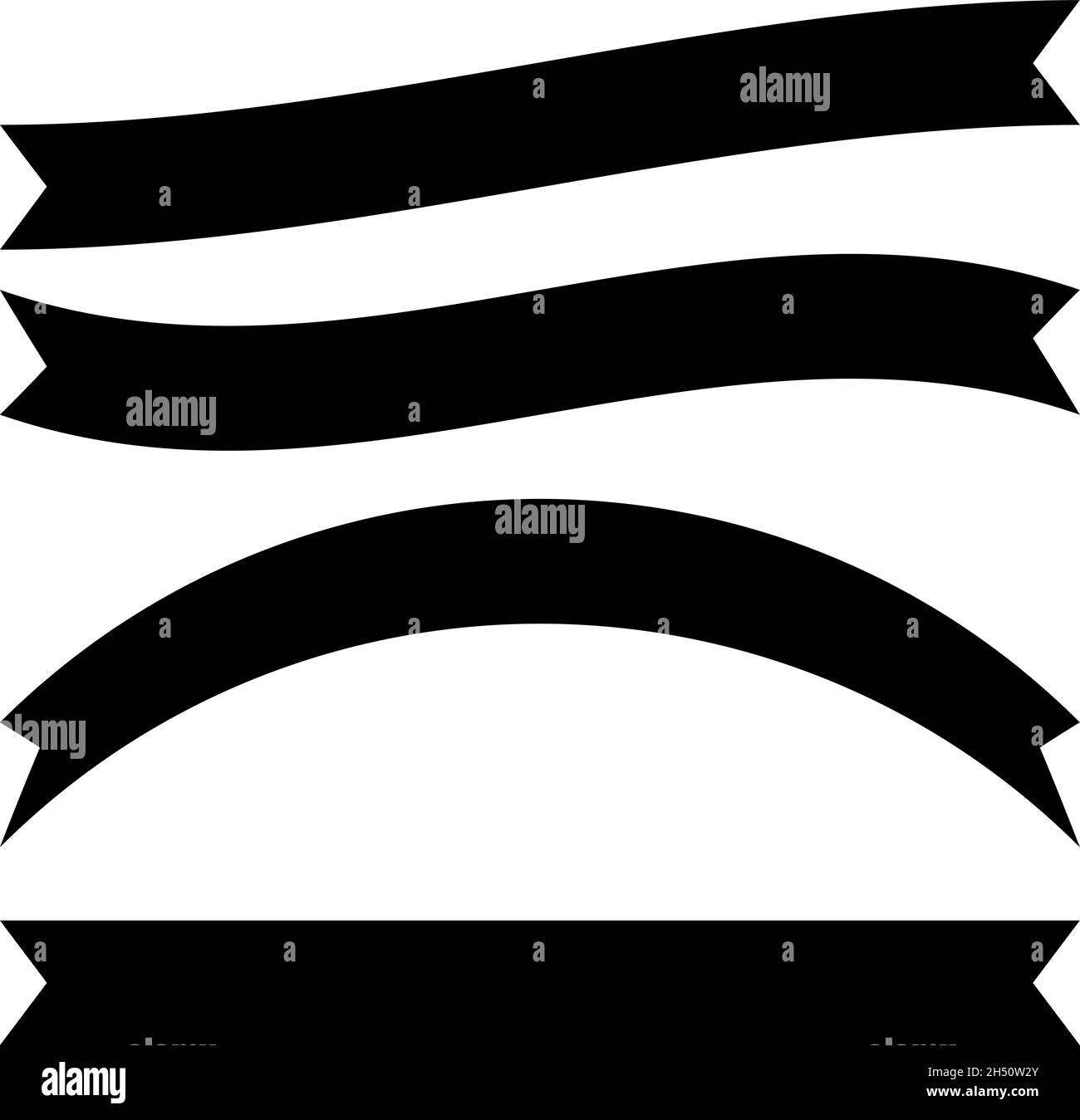 Banner, ribbon horizontal shape, design element - stock vector ...