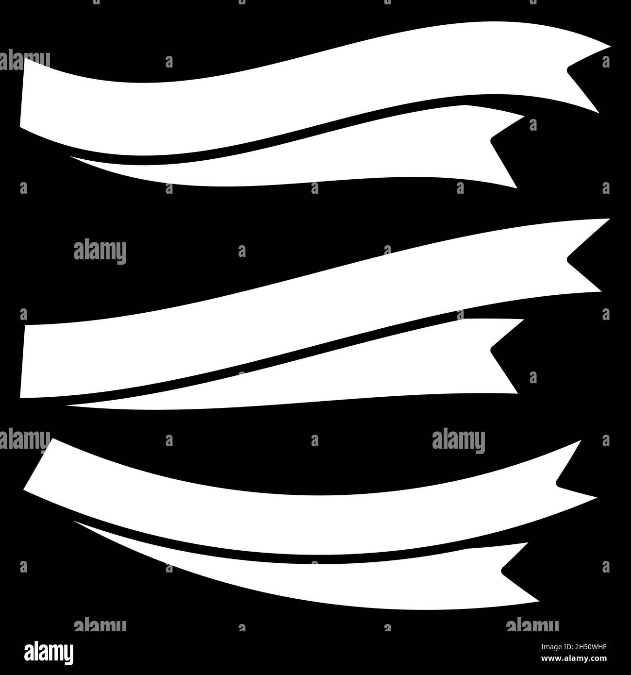Banner, ribbon horizontal shape, design element - stock vector ...