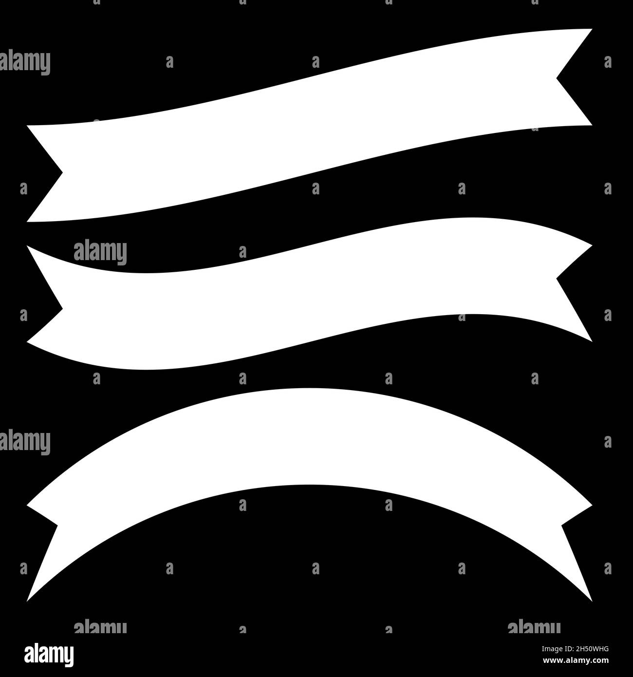 Banner, ribbon horizontal shape, design element - stock vector ...