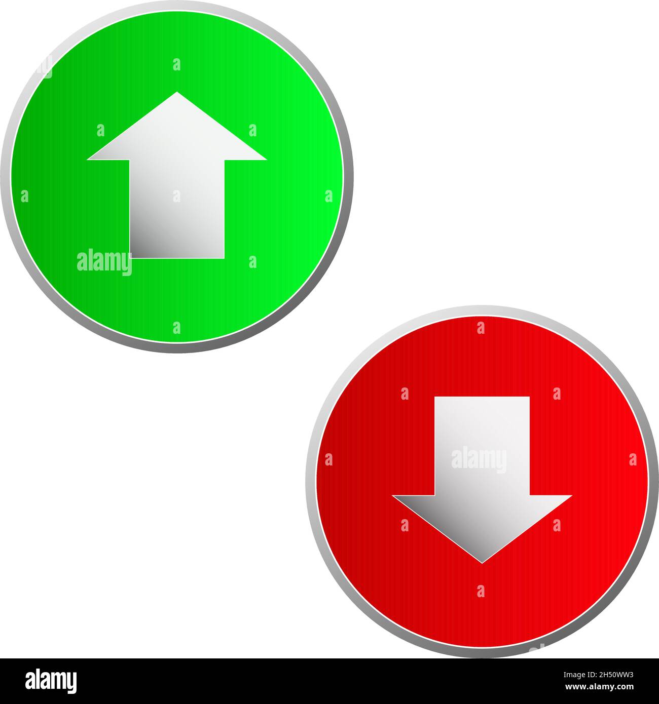 Green Up Arrow Red Down Arrow