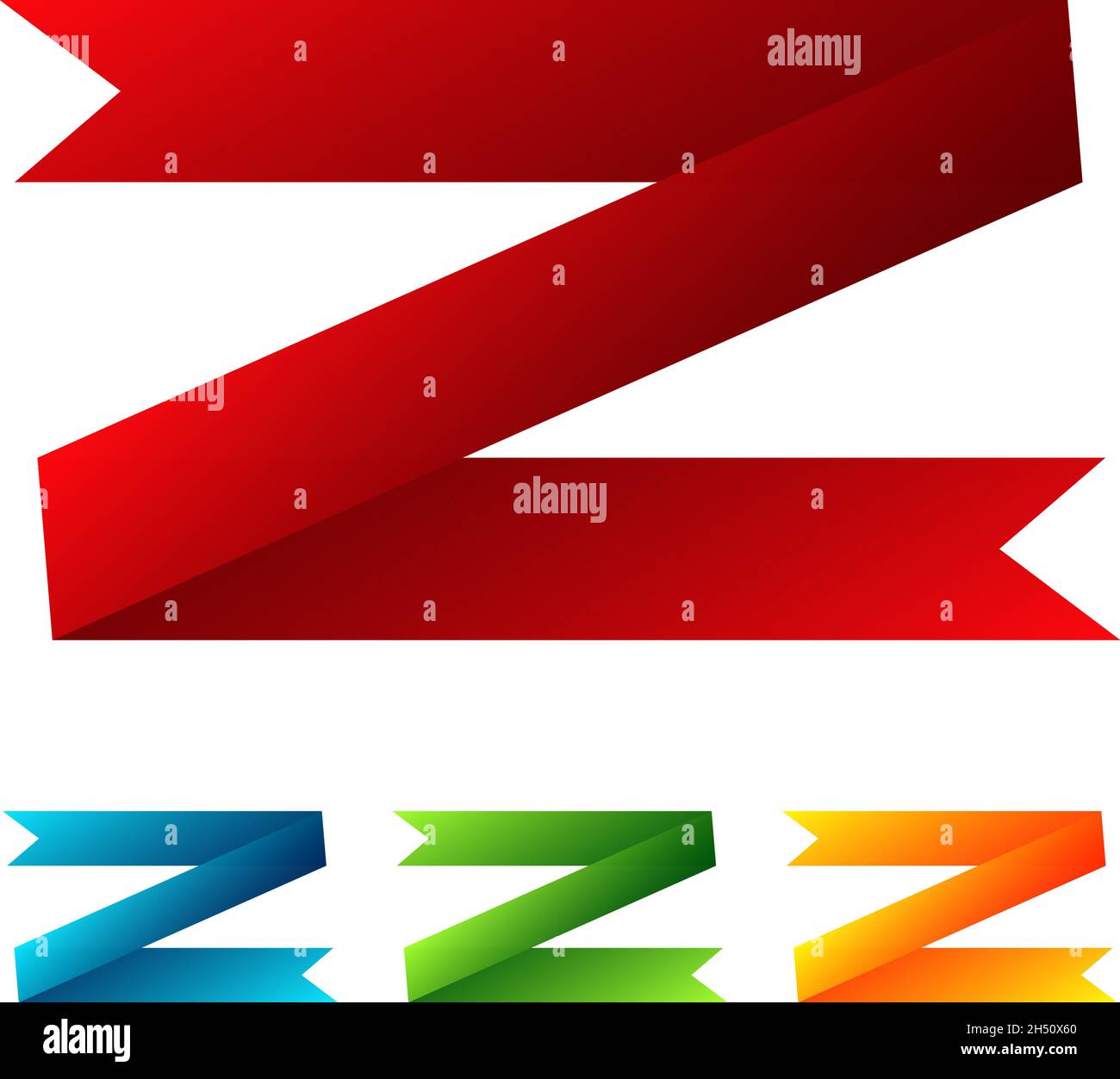 Banner, ribbon horizontal shape, design element - stock vector ...