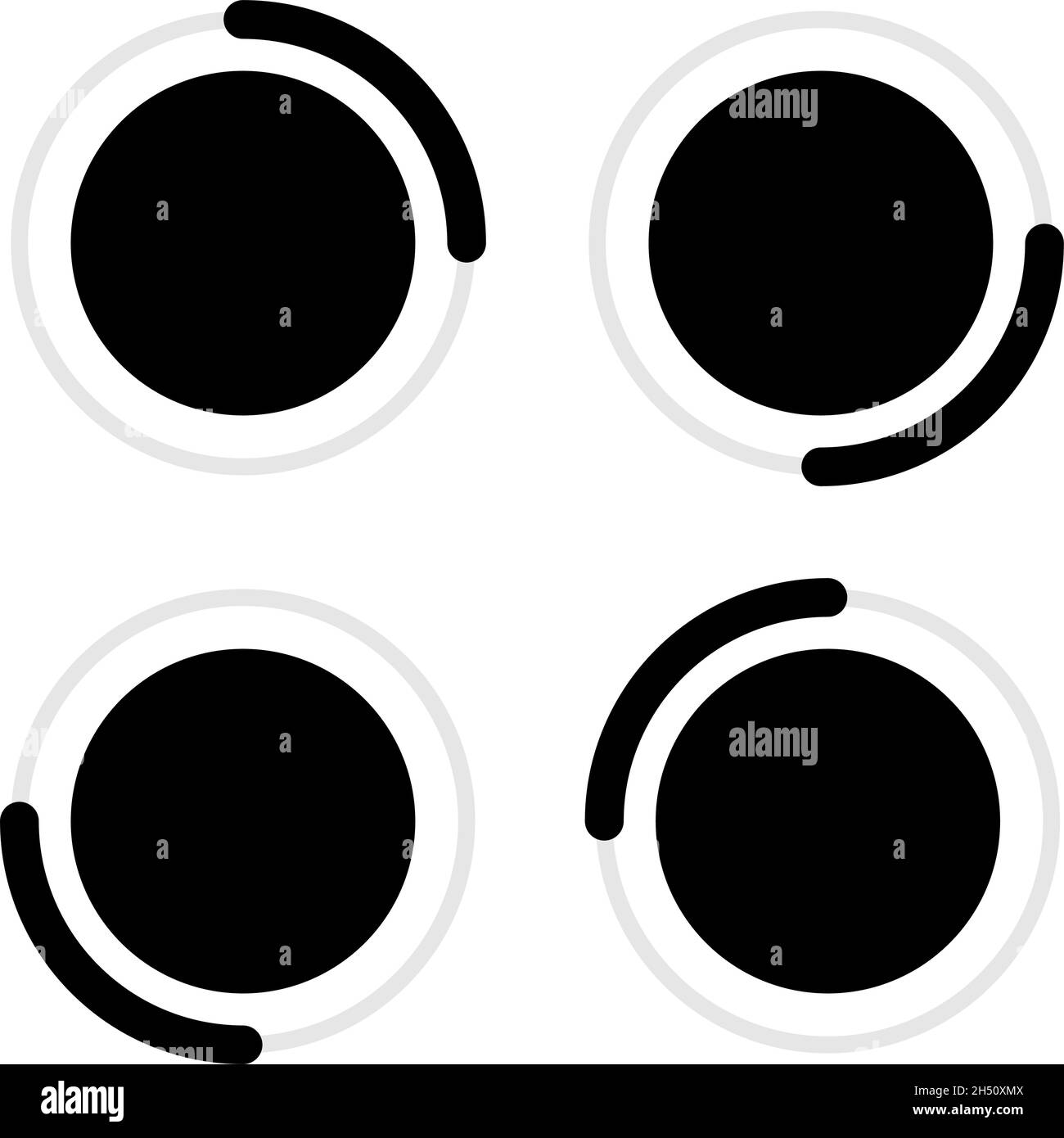 Progress, steps, phases, stages indicator circular graphics - stock ...