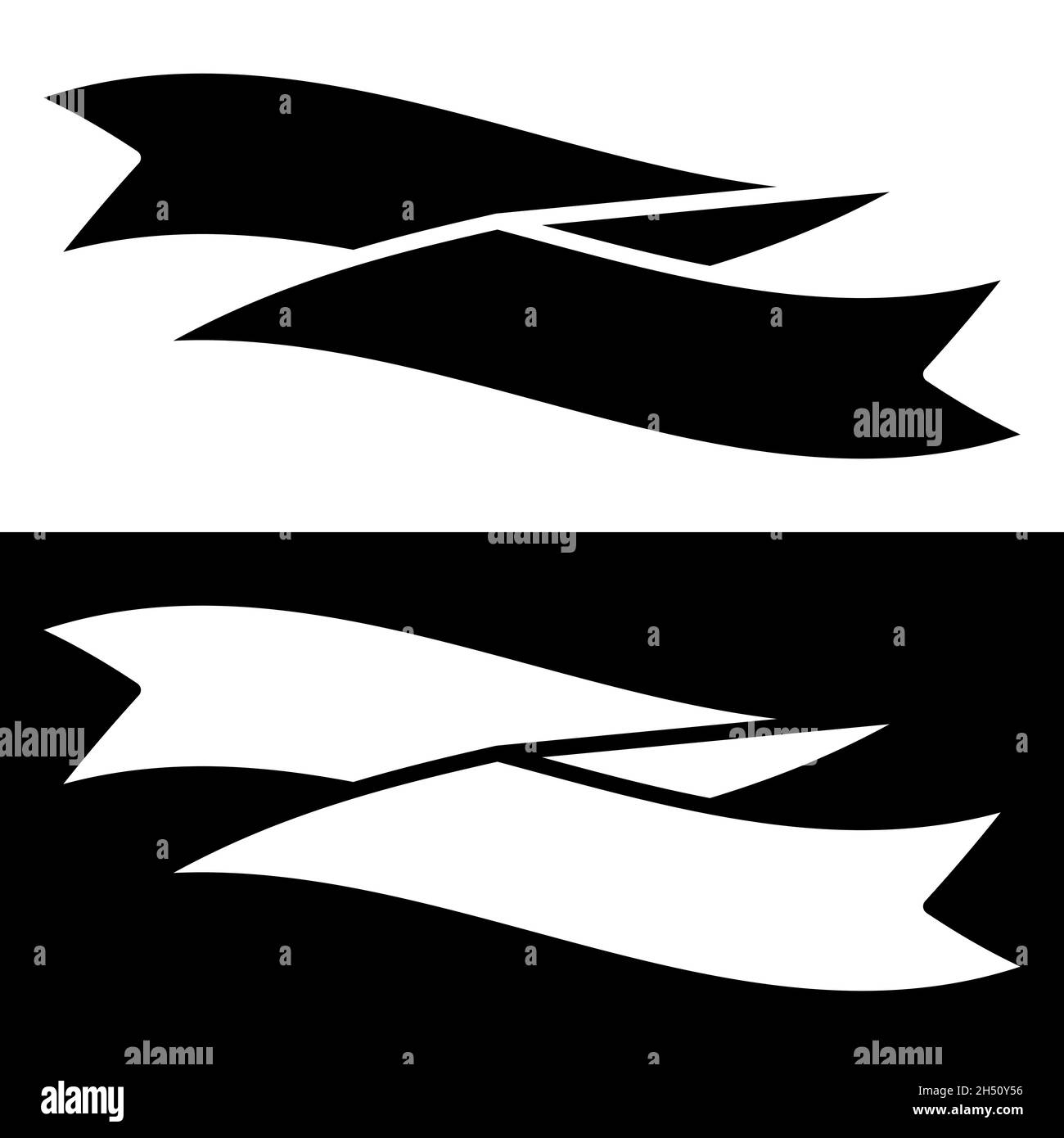 Banner, ribbon horizontal shape, design element - stock vector ...