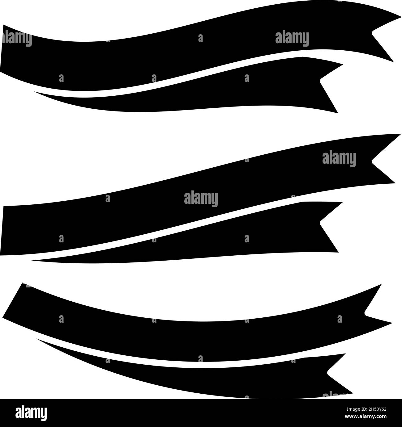 Banner, ribbon horizontal shape, design element - stock vector ...