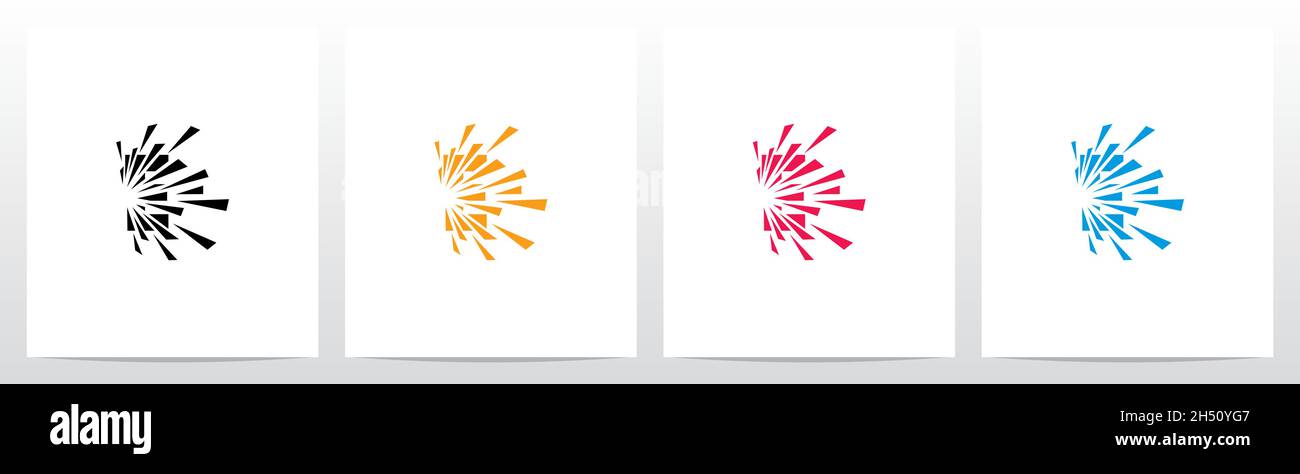 Debris Explosion On Letter Logo Design E Stock Vector Image & Art - Alamy