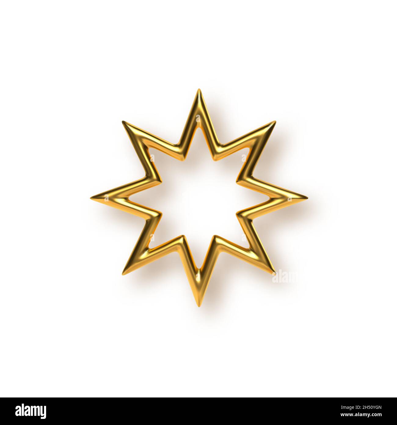 3d golden metal star Stock Vector Image & Art - Alamy