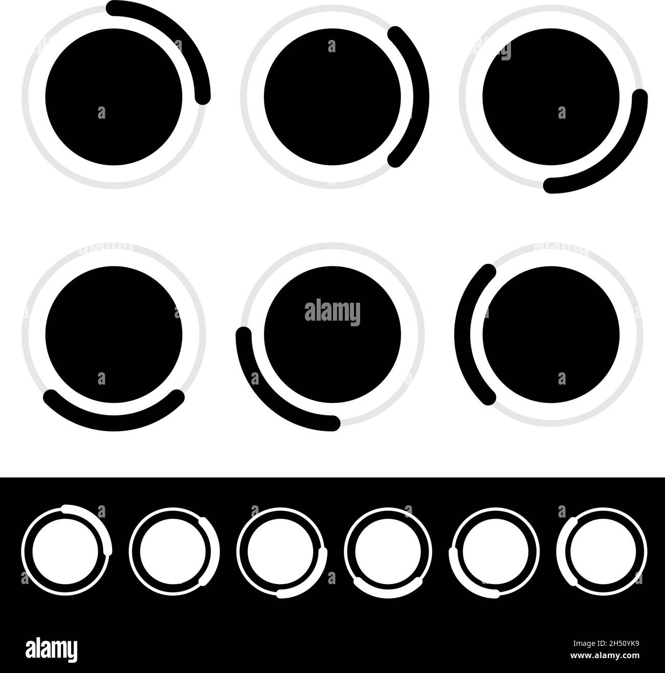 Progress, steps, phases, stages indicator circular graphics - stock ...