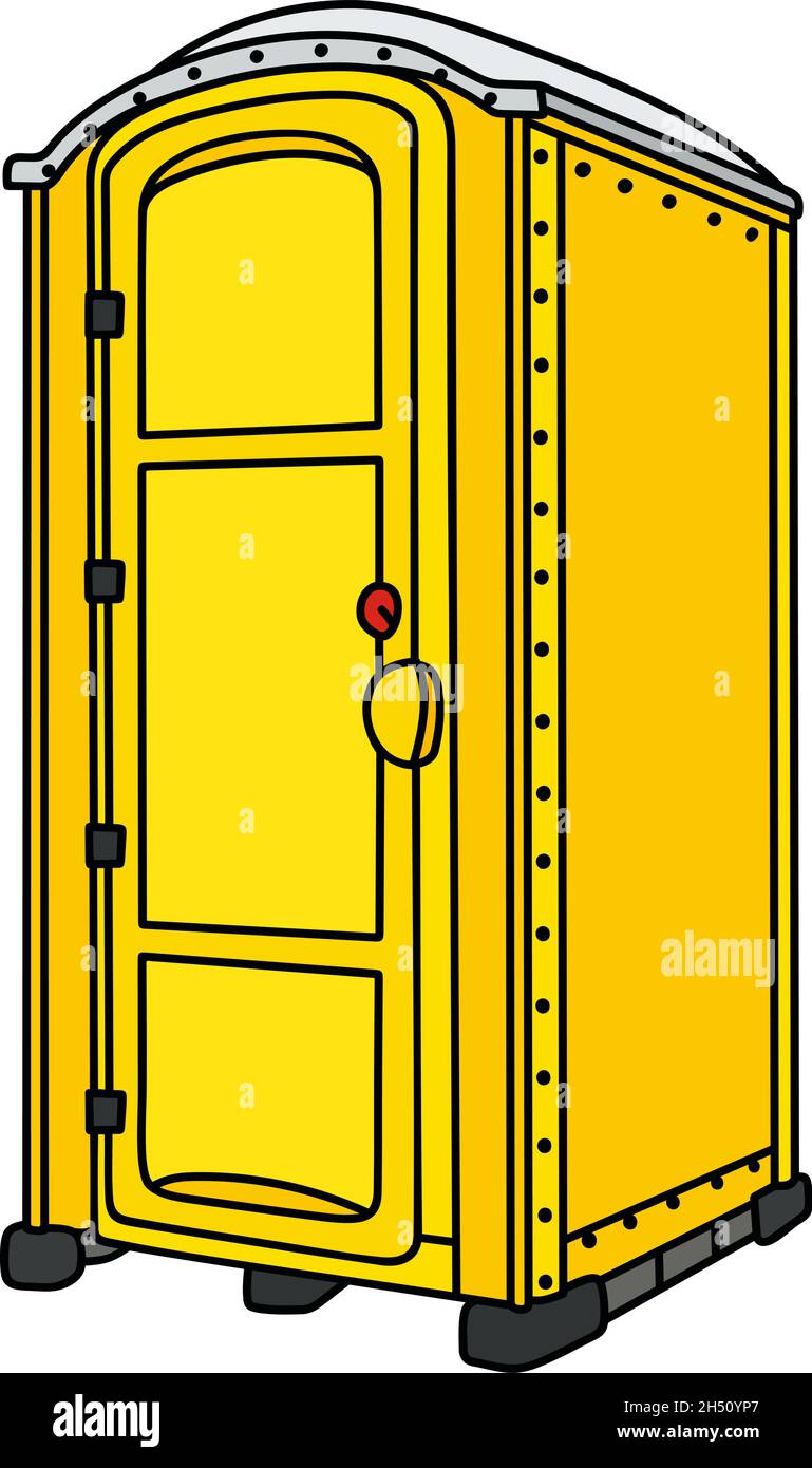Hand drawing of a yellow plastic mobile toilet Stock Vector Image & Art ...
