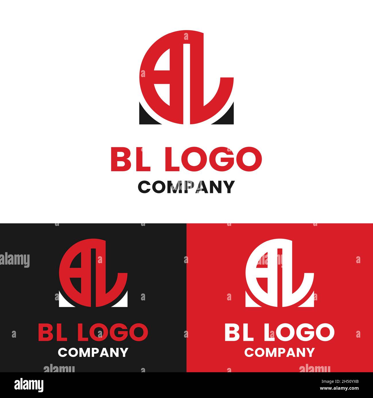 Initial Letter B L BL LB Circle for General Business Company Corporate ...
