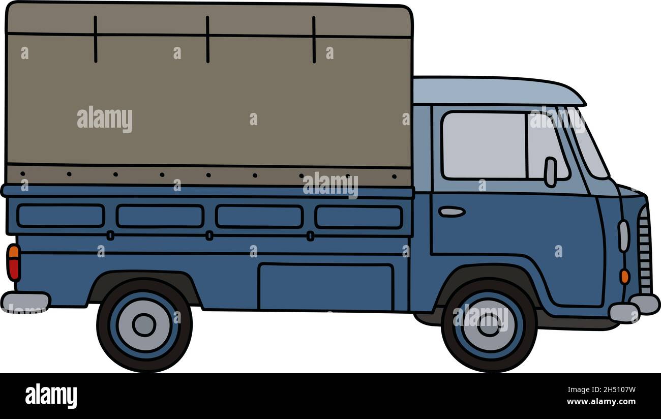 Blue minivan Stock Vector Images - Alamy