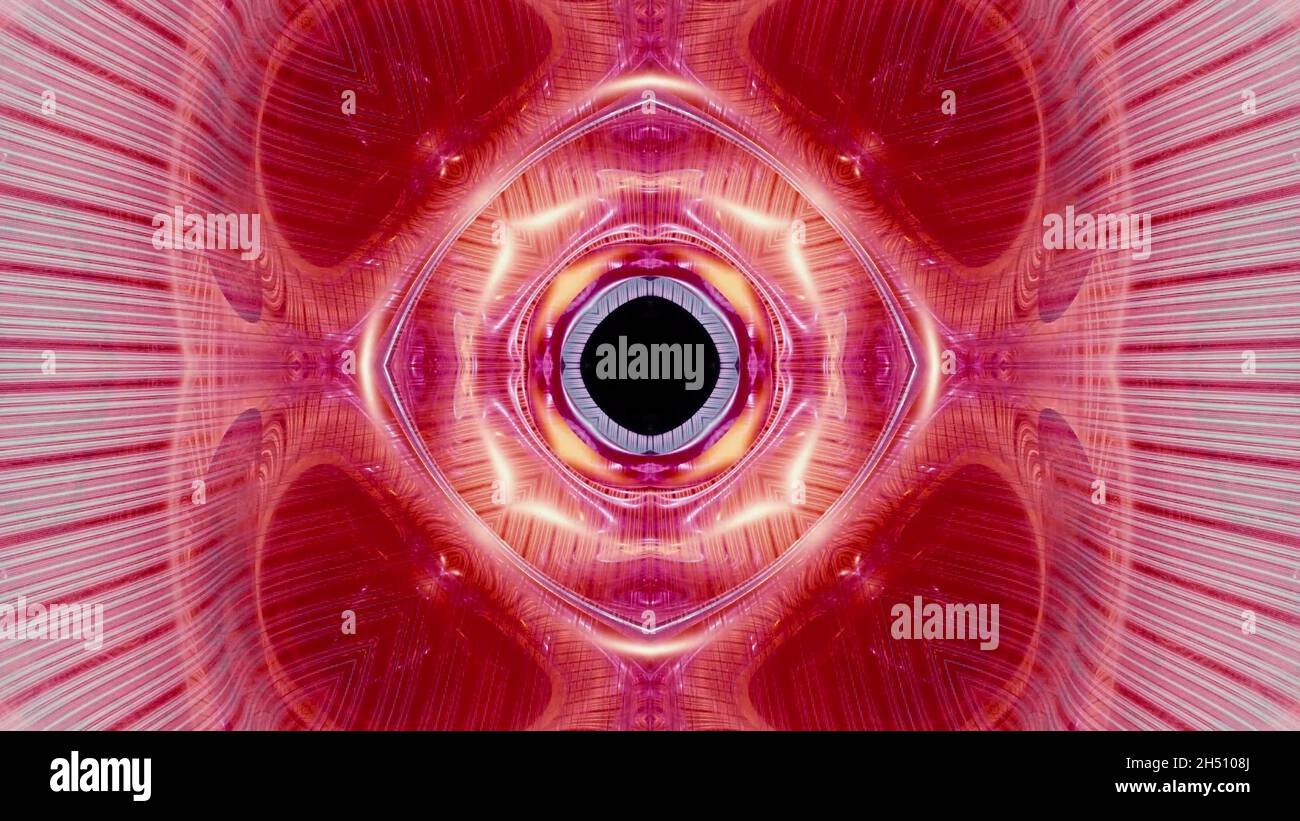 3D rendering of cool futuristic kaleidoscope patterns in vibrant purple ...