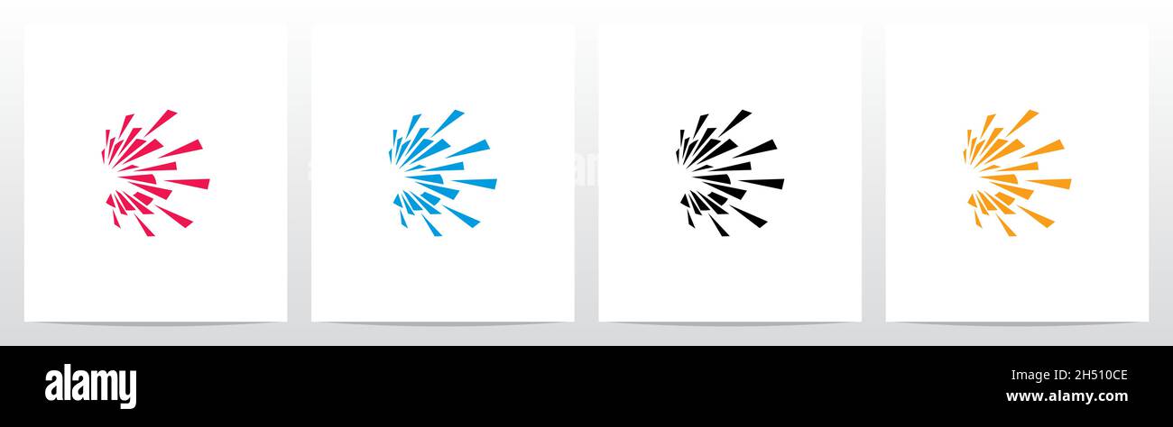 Debris Explosion On Letter Logo Design S Stock Vector Image & Art - Alamy