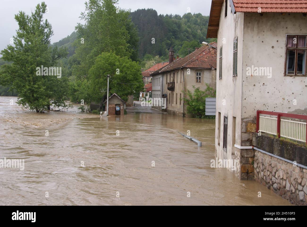 Great flood after heavy rainfall Stock Photo - Alamy