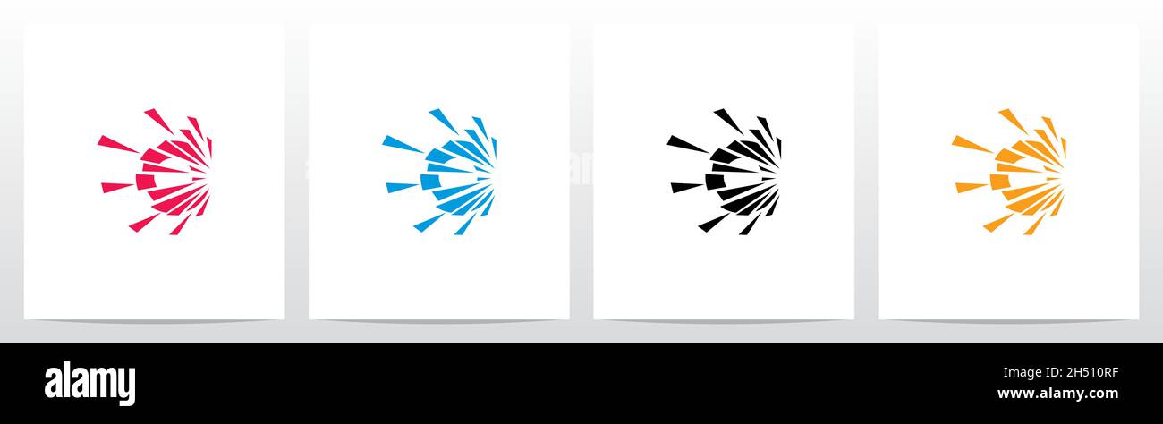 Debris Explosion On Letter Logo Design O Stock Vector Image & Art - Alamy