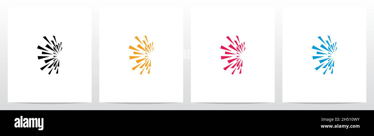 Debris Explosion On Letter Logo Design I Stock Vector Image & Art - Alamy