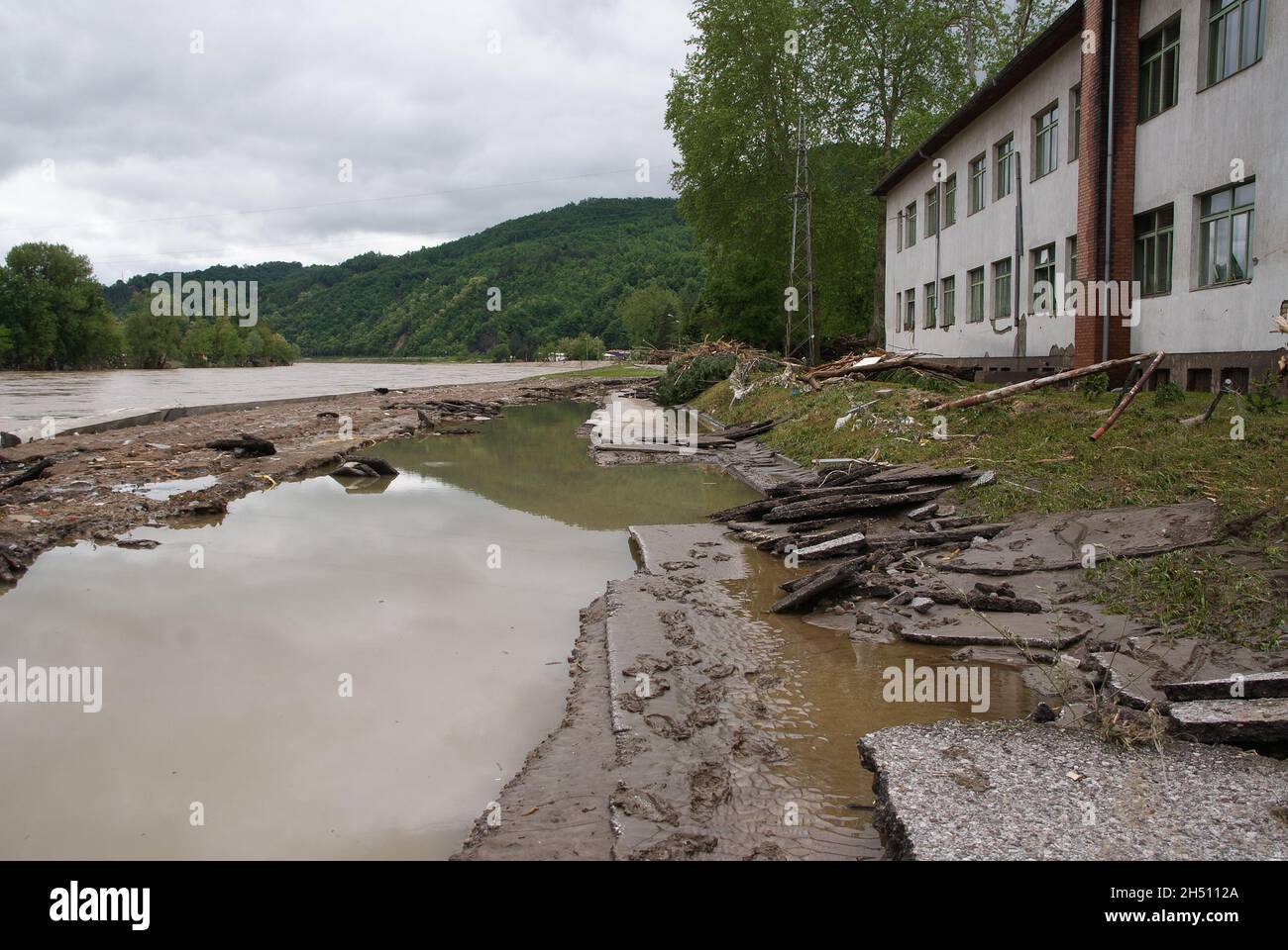 Great flood after heavy rainfall Stock Photo - Alamy