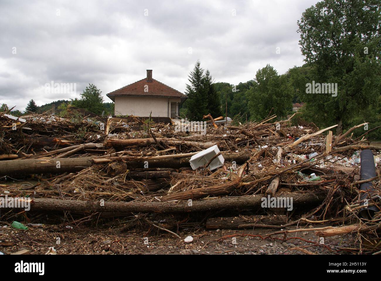 Great flood after heavy rainfall Stock Photo - Alamy