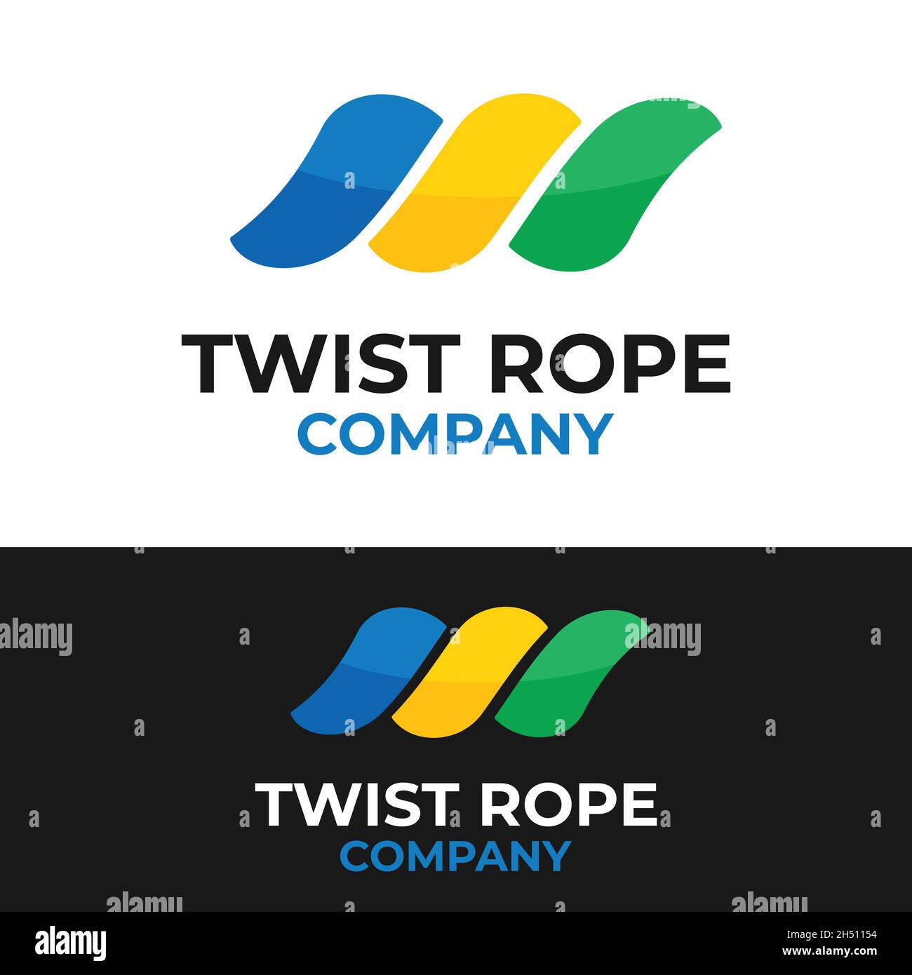 Abstract Twisted Rope Logo Design Template. Suitable for General ...